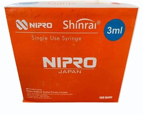 Ss 3ml Nipro Shinrai Single Use Syringe 14g At Rs 200 Box In Patna Id 2851839948397