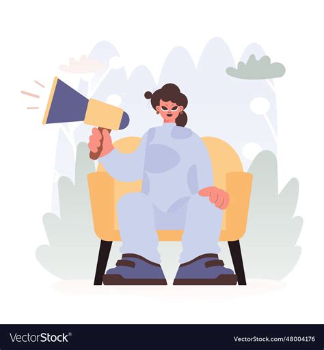 Enabling Voices In Activism Young Lady Royalty Free Vector