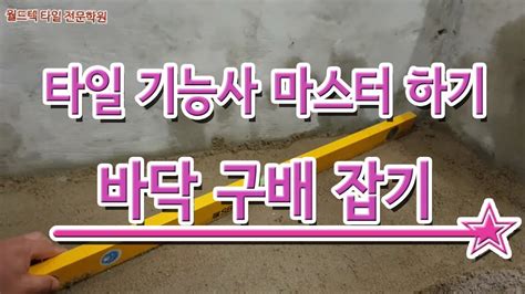 타일기능사 총정리 바닥 구배 잡기 교육문의 타일자격증 떠바리 자격증 구배잡기 무료교육 기능사 취업타일기능사 Youtube