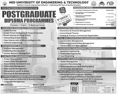 Admission In Ned University Of Engineering And Technology 22 Nov 2021