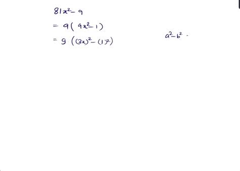 SOLVED Factor Each Polynomial Completely 81 B 2