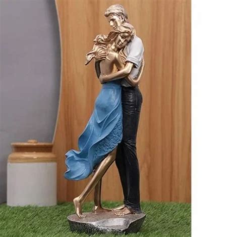 Multicolor Polyresin Couple Statue Decorative Showpiece Home Decor