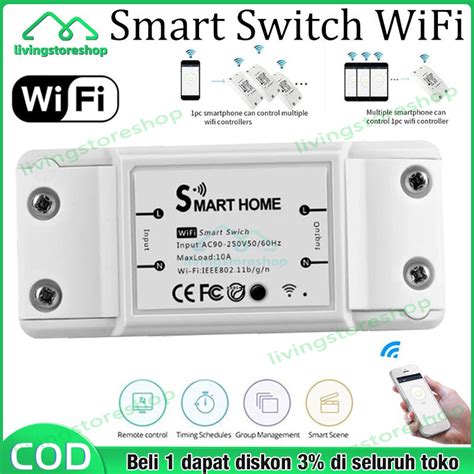 Jual Sonoff Smart Switch Basic R2 Smart Breaker Pintar Wireless 10a Wifi Smart Home Automation