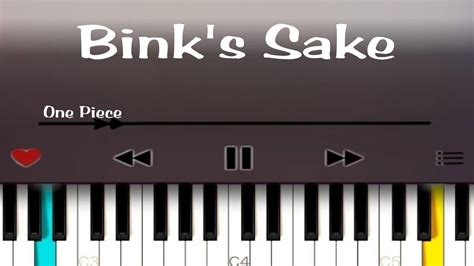 One Piece Binks Sake Piano Version Easy Piano Tutorial Youtube