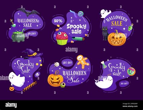 Halloween Kawaii Ghosts And Holiday Characters On Amoeba Blobs Cartoon Vector Halloween