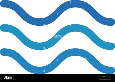Ocean Wave Symbol Beach Symbol Editable Vector Stock Vector Image