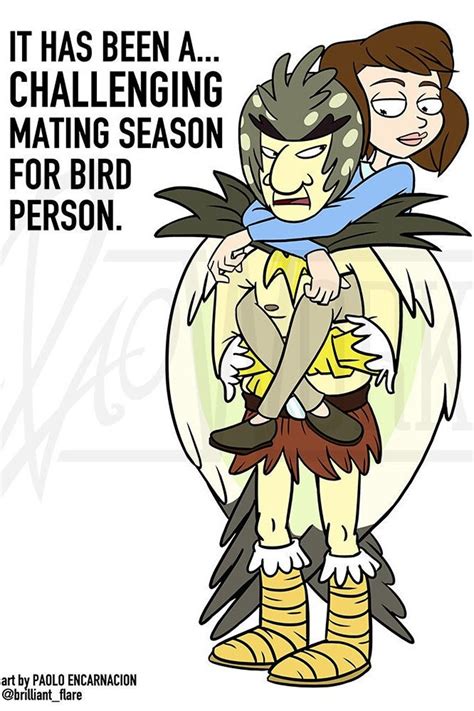 5x7 Original Rick And Morty Bird Person And Tammy Limited Edition Fan