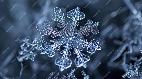A Close Up Shot Of A Snowflake Under A Microscope Revealing The Delicate And Symmetrical