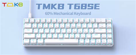 TMKB Wired Gaming Keyboard LED Backlit Ultra Compact 60 Percent
