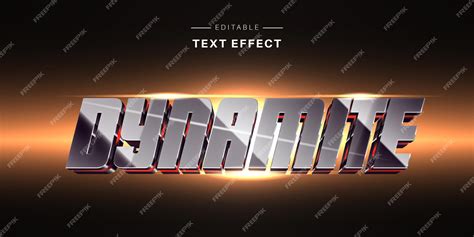 Premium Vector Chrome Metallic Text Effect