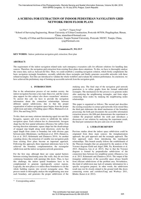 Pdf A Schema For Extraction Of Indoor Pedestrian Navigation Grid Network From Floor Plans