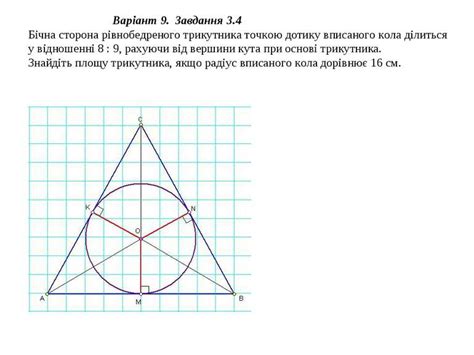 Коло вписане в трикутник презентація з різне