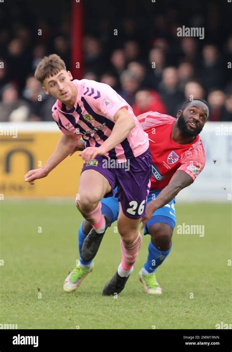 L R Grant Smith Of Yeovil Town And Owen Bevan On Loan From Afc