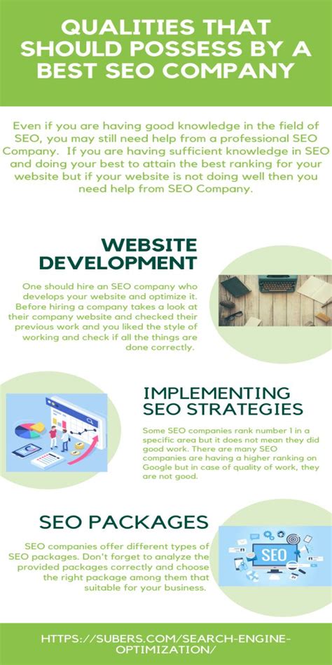 Qualities That Should Possess By A Best Seo Company Latest Infographics