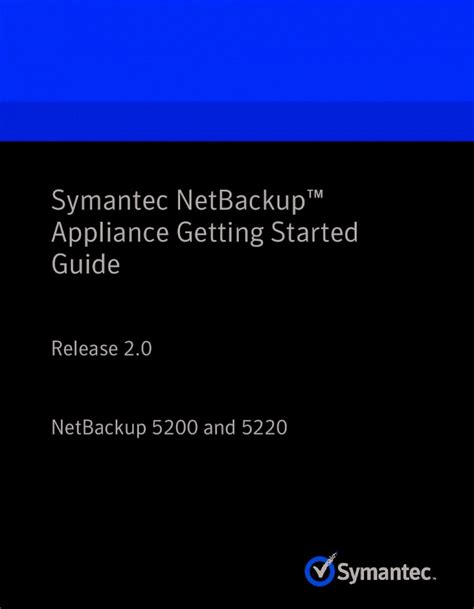 PDF Symantec NetBackup Appliance Getting Started Guide Each