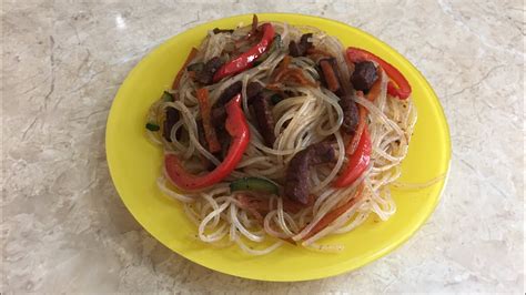 Фунчоза. Рецепт фунчозы. Как приготовить фунчозу. Фунчоза с мясом ...