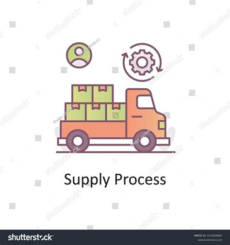 Supply Process Vector Filled Outline Icon Stock Vector Royalty Free 2135828681 Shutterstock