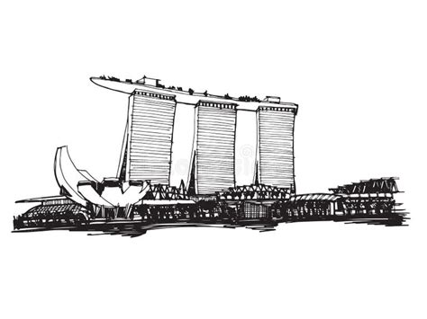 Singapore Panoramic Sketch Stock Illustrations 49 Singapore Panoramic