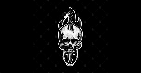 Battle Hardened Skull Impaled By A Flaming Sword 💀 🗡 🔥 Skull
