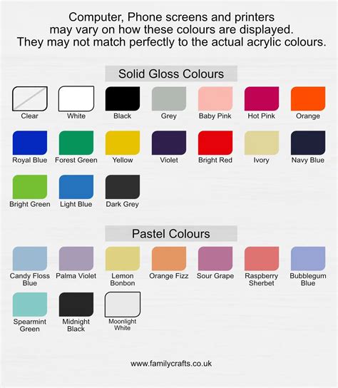 Colour Acrylic Swatch