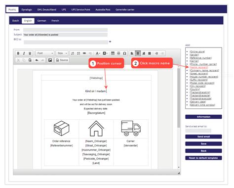 Inserting Macros In Email Notifications Paazl