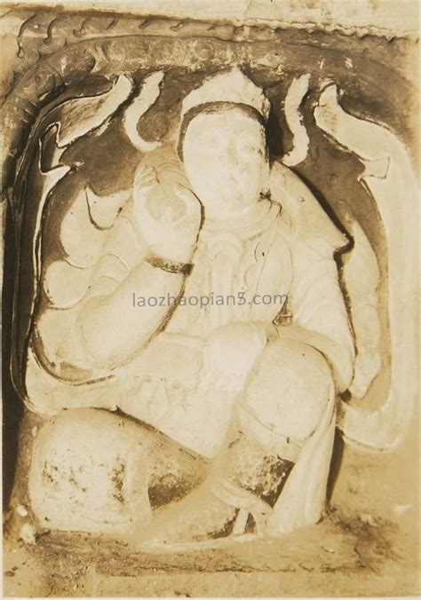 1927年河北邯郸老照片 彼时的乡堂寺石窟印象 天下老照片网