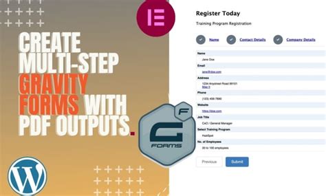 create multi step gravity forms with pdf outputs by abu rayhannn fiverr