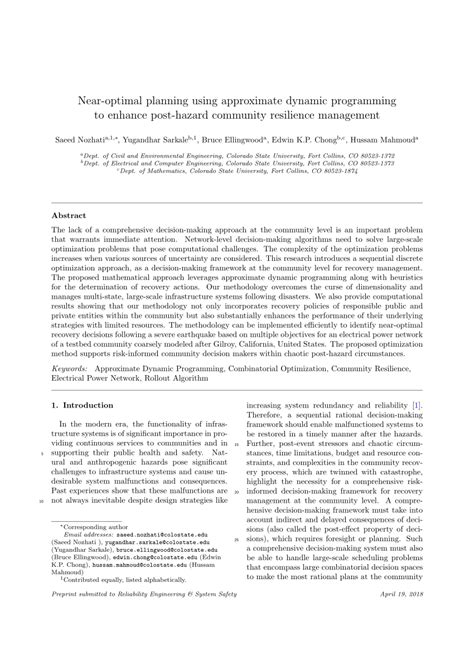 Pdf Near Optimal Planning Using Approximate Dynamic Programming To