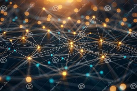 Abstract Glowing Connecting Dots And Lines Background Network Connection Wallpaper Generative