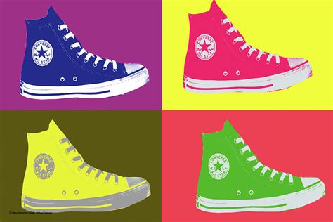 Converse Pop Art Digital Art By Michael Chatman Pixels