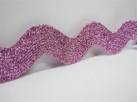 5 Yards Pink Jumbo Metallic Rick Rack Trim Metallic Rick Etsy