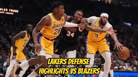 Lakers Vs Blazers Lakeshow Defense Highlights Youtube
