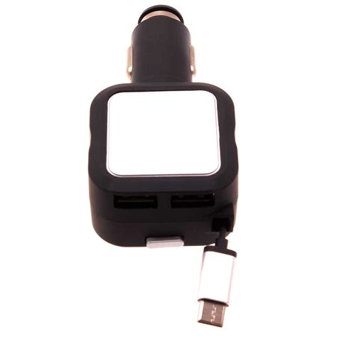 Retractable Car Charger For T Mobile Revvl 7 5g 4 8amp Type C 2 Port