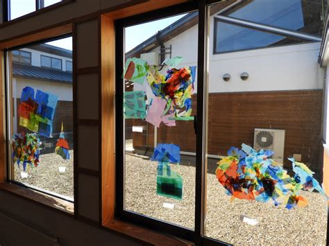 図工のりのり おはながみで2年生 紫波町立西の杜小学校