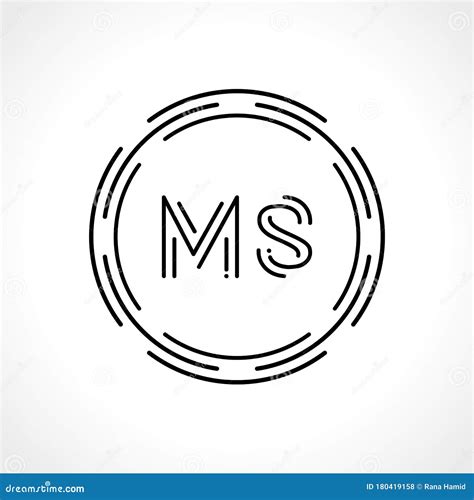 初始ms字母徽标设计向量模板 摘要字母ms徽标设计 向量例证 插画 包括有 数字式 几何 商业 公司 180419158