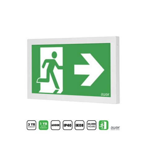 Ble Flockton Led Emergency Exit Sign Ip40 El 131401 Cmd Online