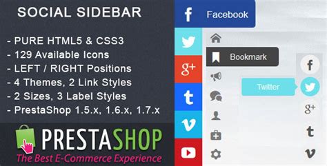 Social Sidebar Prestashop Module By Shoppresta Codecanyon