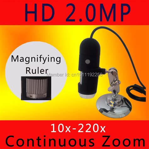 Microscope Camera 20mp 10 220x Measurement Software Black Handhold