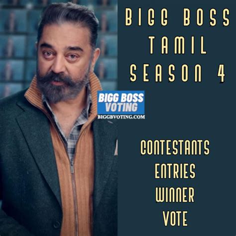 Bigg Boss Tamil Season 4 Contestants Entries Winner Vote Results