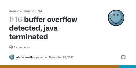 Buffer Overflow Detected Java Terminated · Issue 16 · Dren Dk