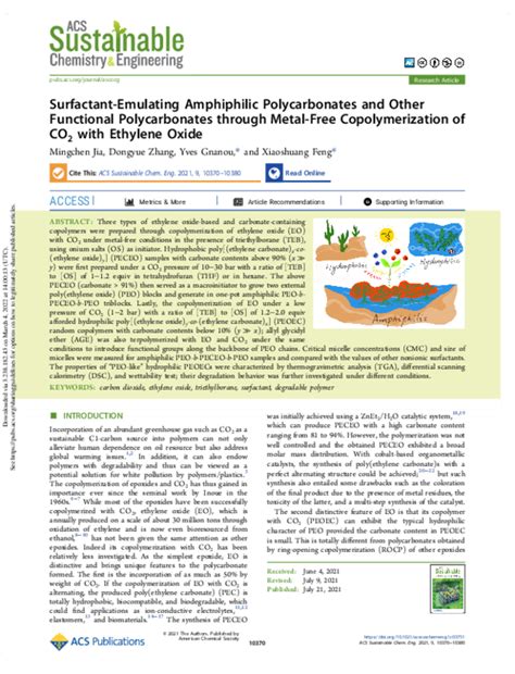 Pdf Surfactant Emulating Amphiphilic Polycarbonates And Other