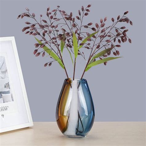 Colored Glass Vase Modern Unique Colorful Thickness Flowerpot For