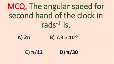 Whats The Angular Speed Of The Second Hand Of A Watch At Oscar Levy Blog