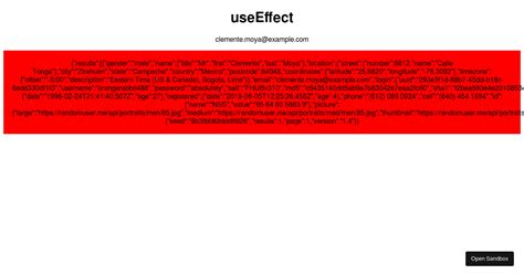 Useeffect Api Codesandbox