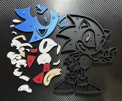 Adorno De Pared De Sonic The Hedgehog Sin Ams Multiparte Por