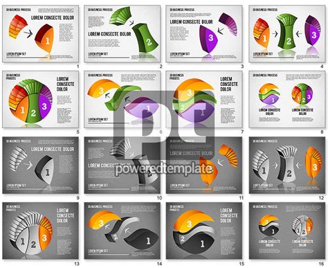 D Process Shapes Presentation Template For Google Slides And PowerPoint