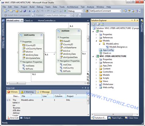 Tutorizcom 3 Tier Architecture In Aspnet Mvc Dal Bal