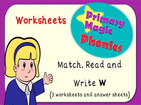 match read and write w worksheets teaching resources