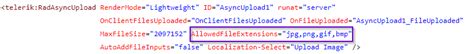 Javascript Radasyncupload Onclientvalidationfailed Triggering For No