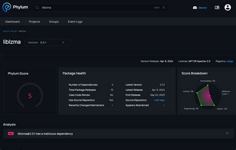 Rust Crate Shipping Xz Backdoor Phylum